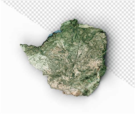 Premium Psd Zimbabwe Topographic Map 3d Realistic Map Color 3d