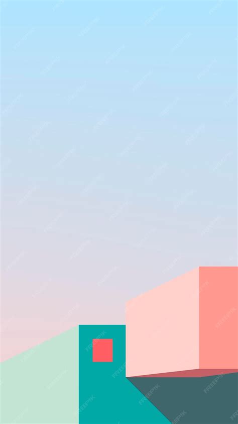 최소한의 집 외관 디자인 휴대폰 벽지 무료 벡터