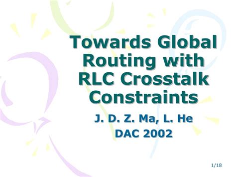 Ppt Towards Global Routing With Rlc Crosstalk Constraints Powerpoint Presentation Id3331640