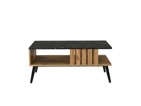 Table Basse Patchwork En Bois Noir Design Pvc élégance Entretien