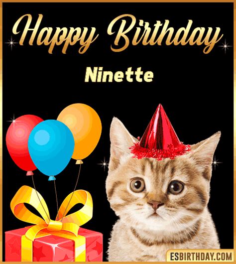 Happy Birthday Ninette  🎂 Images Animated Wishes【28 S】