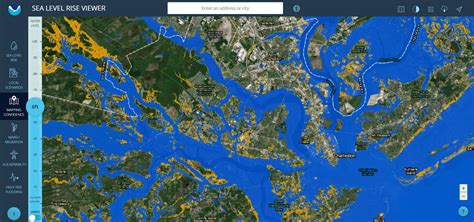 sea level predictions map