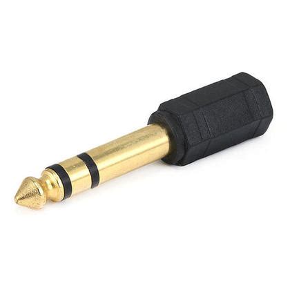 6 35mm 1 4in TRS Stereo Plug To 3 5mm TRS Stereo Jack Adapter Gold