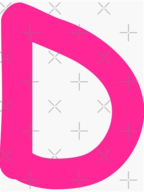 Pink Letter D Capital Alphabet Girls Birthday T Sticker For Sale