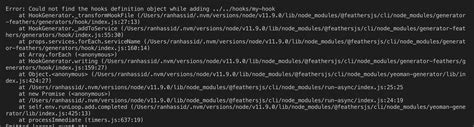Could Not Find The Hooks Definition Object While Adding Hooks Issue