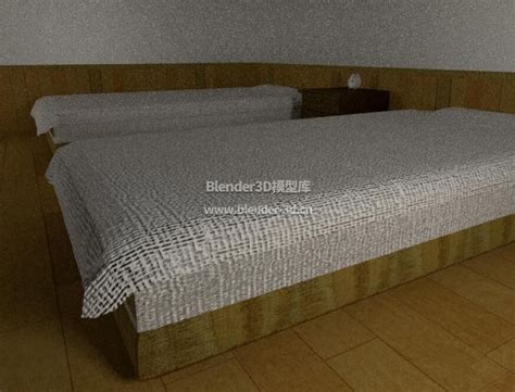 Blender 单人床3d模型素材资源免费下载 Blender3d模型库