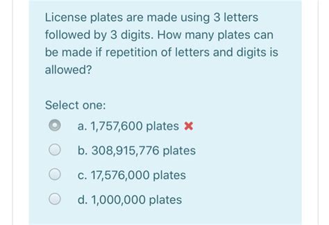 solved license plates are made using 3 letters followed by 3