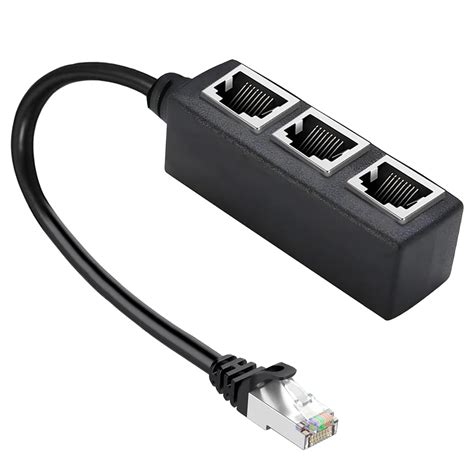 Rj45 Ethernet Splitter Cable Rj45 1 Male To 3 Female