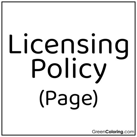 Licensing Policy Green Coloring
