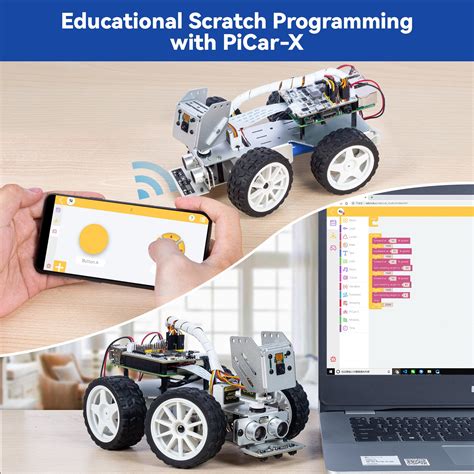 Sunfounder Picar X Ai Video Robot Car Kit For Raspberry Pi 543b3b