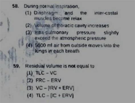 residual volume is not equal to filo