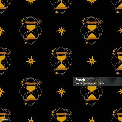 어두운 마법 패턴 요술 이음새가 없는 패턴 모래 시계 별이 손으로 그린 배경 미스터리 상징 모래 시계 행성 달 별 장식 그래픽 인쇄 학교 벡터 일러스트레이션으로 돌아가기 0