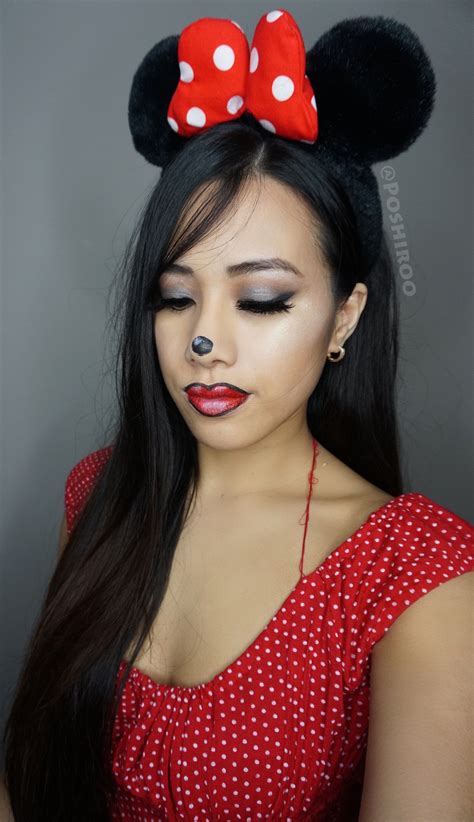 Creepy Vs Cute Minnie Mouse Halloween Makeup Tutorial Step Halloween Makeup Tutorial Mouse