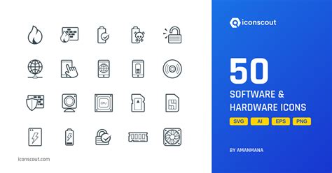Software And Hardware Icon Pack 50 Free Download Network And Communication Icons Iconscout