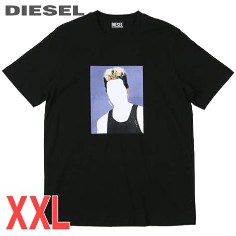【楽天市場】 Diesel ディーゼル メンズ グラフィックプリント コットン 半袖tシャツ カットソー【t Just C2】【サイズxxl】【ブラック】die M T F4 46c