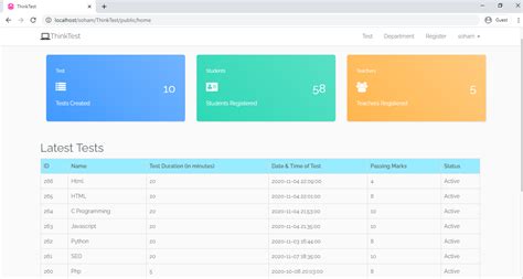 GitHub SohamBK ThinkTest A Website Build In Laravel To Create And Conduct Online MCQ Test