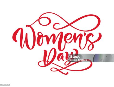 핑크 서 예 구 여자 하루입니다 벡터 손으로 그린 글자입니다 고립 된 여자 그림입니다 휴일 스케치에 대 한 낙서 디자인 카드 3월에 대한 스톡 벡터 아트 및 기타 이미지