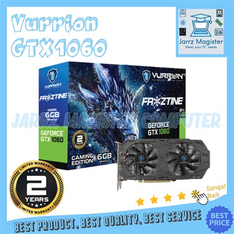 Jual VGA Nvidia GeForce Vurrion Gtx 1060 6GB DDR5 192 Bit VGA Card
