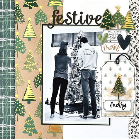 Ornamental Pine Unity Scrapbook Layout With NEW Deco Foil Therm O Web