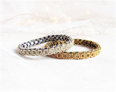 Bangle Beading Pattern Bugle Beading Tutorial Beaded Bangle Bracelet