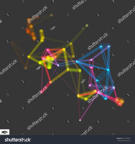3d Connection Structure Futuristic Technology Style Stock Vector Royalty Free 419128834