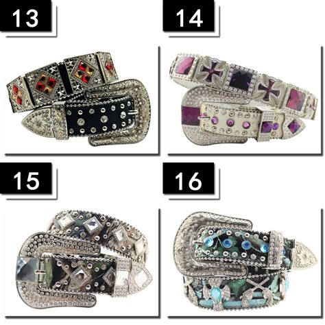 Western Cowgirl Belt Shining Rhinestones Conchos Crystal Diamond