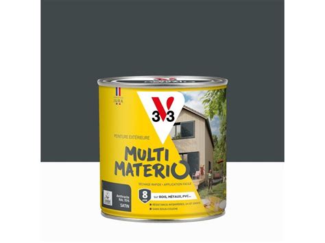 Peinture Extérieure Bois Fer Plastique V33 Anthracite Satiné 05l