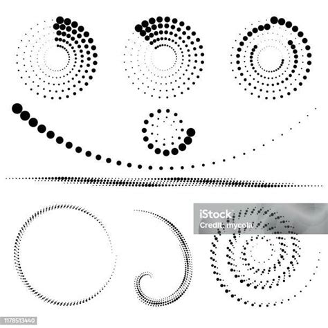 하프 톤 원 프레임 모든 프로젝트에 대 한 추상 도트 로고 엠블럼 디자인 요소 둥근 테두리 아이콘입니다 벡터 Eps10 그림입니다 점선 벡터 배경이 추상적입니다 벡터에 대한