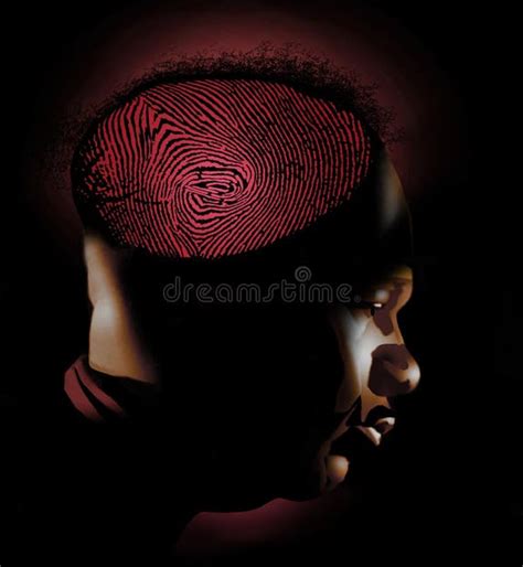 Fingerprint Image For A Brain In A 3 D Illustration About Our Minds Are