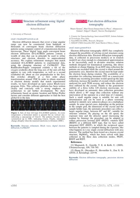 Pdf Structure Refinement Using Digital Electron Diffraction