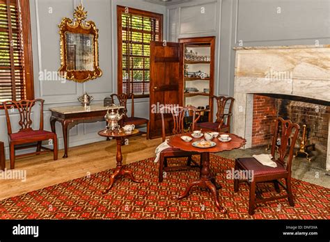 Peyton Randolph House Interior Room And Furnishings In Colonial Stock