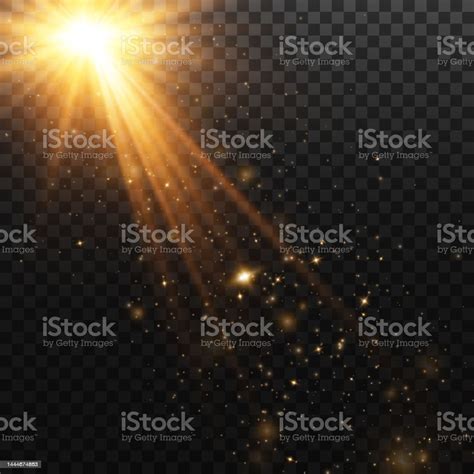 透明な背景に黄金の星グローと光線の効果輝くライトsunvector お祝いのベクターアート素材や画像を多数ご用意 お祝い まぶしい