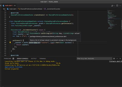 Sharedpreferences Attempt To Set A Non Property List Object · Issue 92767 · Flutterflutter