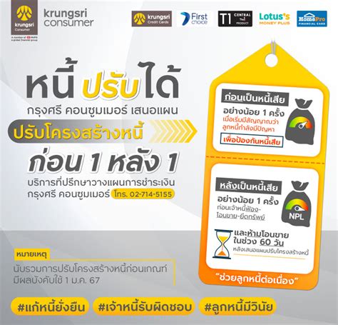 หนี้ ปรับ ได้ Krungsri Consumer