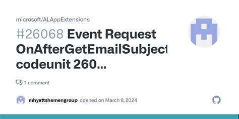 Event Request Onaftergetemailsubject Codeunit 260 Document Mailing · Issue 26068 · Microsoft