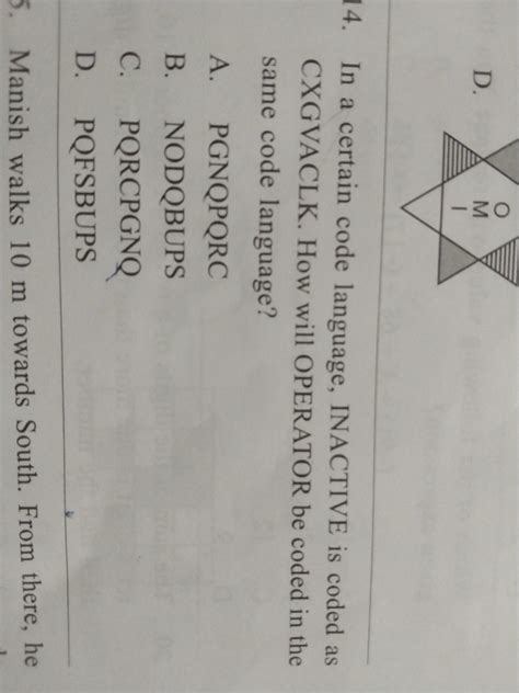 In A Certain Code Language Inactive Is Coded As Cxgvaclk How Will