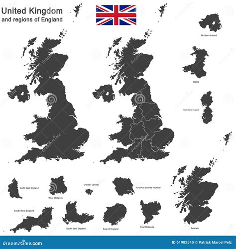 Political Map Of United Kingdom With Regions Vector Image Images