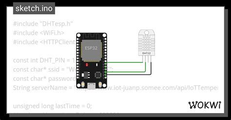 Temperature Sensor Wokwi Esp32 Stm32 Arduino Simulator