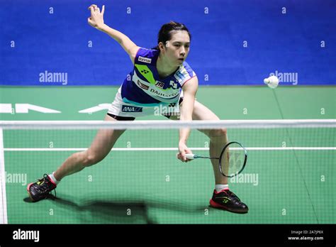 Japanese Professional Badminton Player Aya Ohori Competes Against Hong