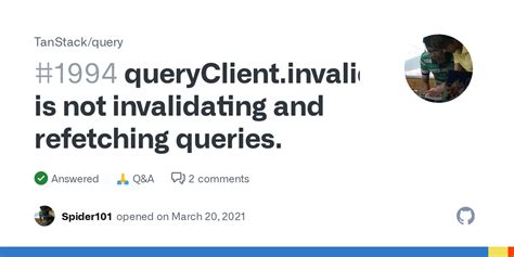 Validatequeries Is Not Invalidating And Refetching