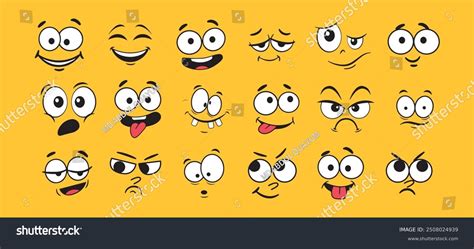 Comic Character Expression Vector Set Stock Vector Royalty Free
