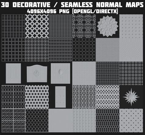 Decorative Seamless Normal Maps Texture