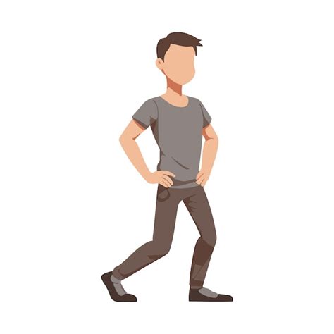 Premium Vector Boy Standing Vector On White Background