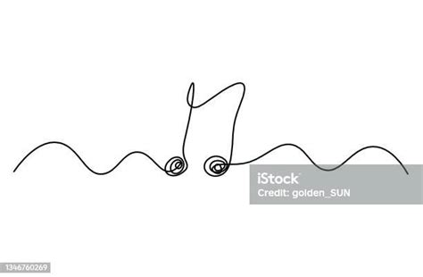 白い背景に描く連続線として全体のメモを抽象的に 音符のベクターアート素材や画像を多数ご用意 音符 輪郭 抽象的 Istock