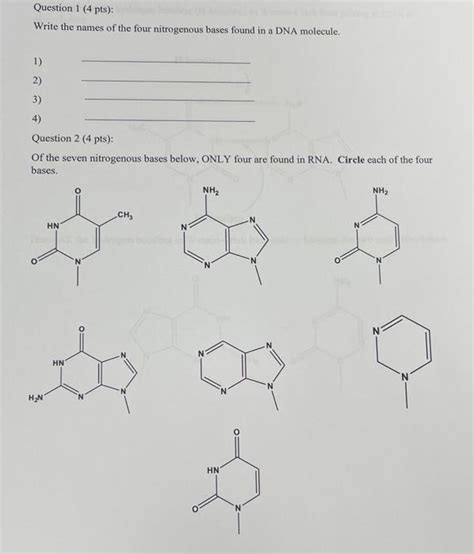 solved question 1 4 pts write the names of the four