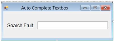 How To Create An Autocomplete Textbox In CSharp Code4dev