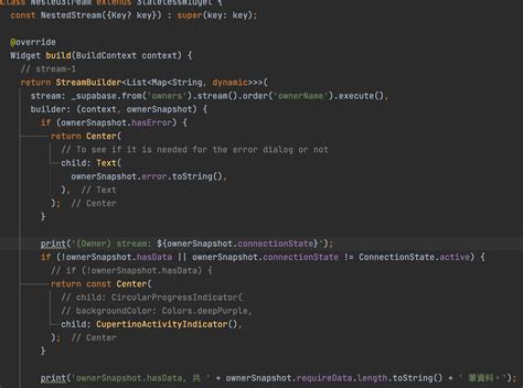 Nested StreamBuilder Bug Report Using Supabase 0 2 8 On Flutter