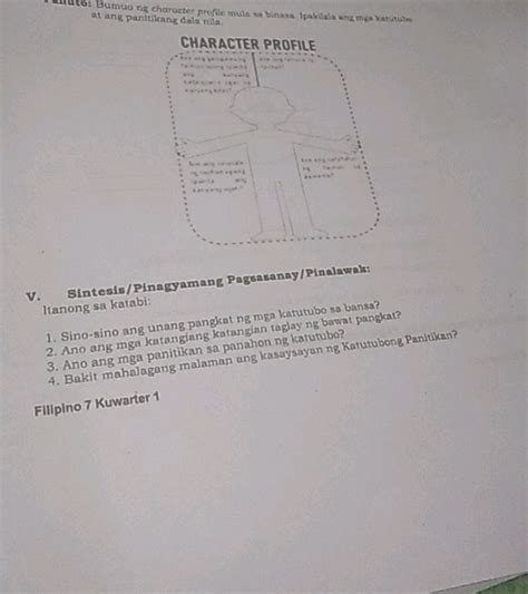Bumuo Ng Character Profic Mula Sa Binawa Studyx