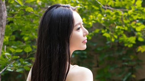 X Asian Girl Woman Black Hair Long Hair Model Face Wallpaper Coolwallpapers Me