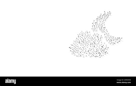 3d Rendering Of Nails In Shape Of Symbol Of Cloud Partly Covers Moon With Shadows Isolated On